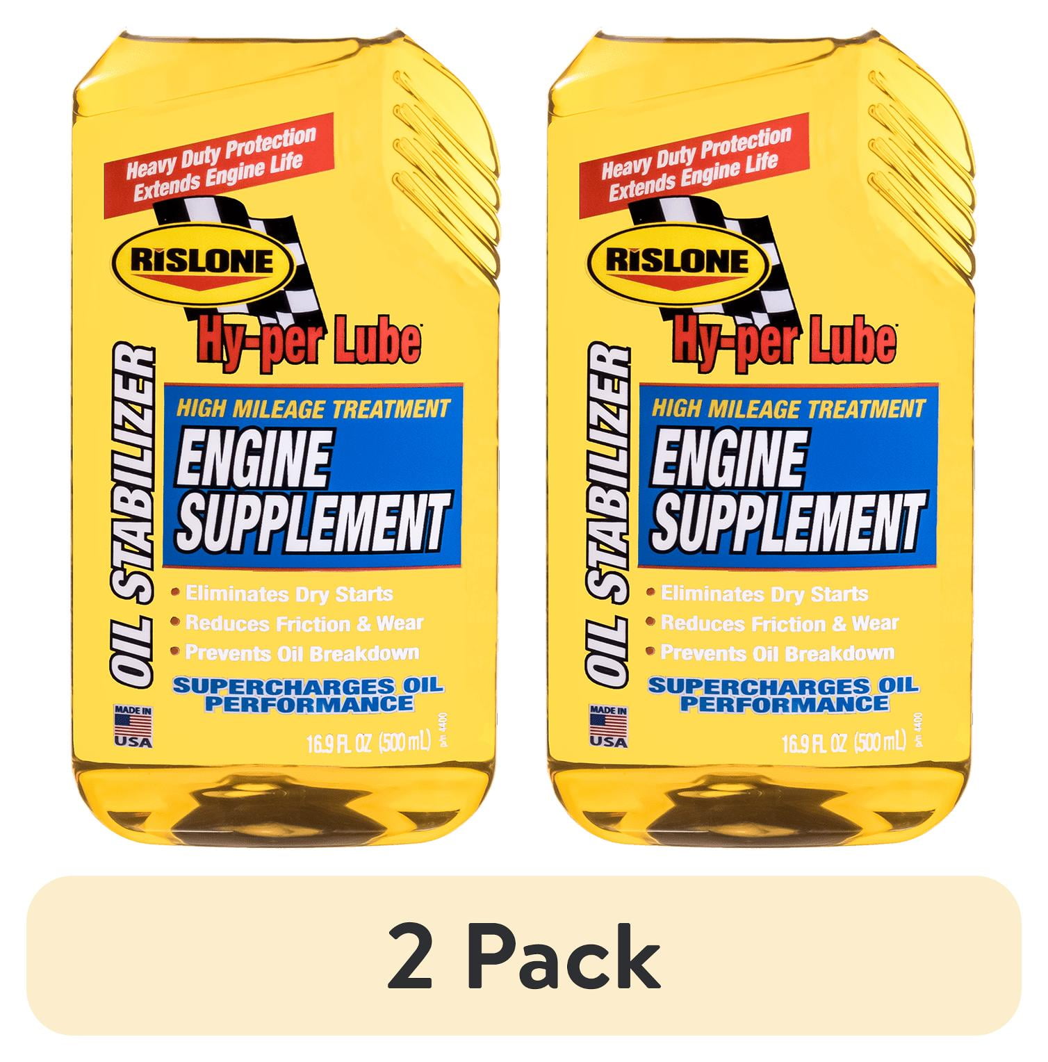 (2 pack) Rislone Hy-per Lube High Mileage Oil Stabilizer, 16.9 oz ...