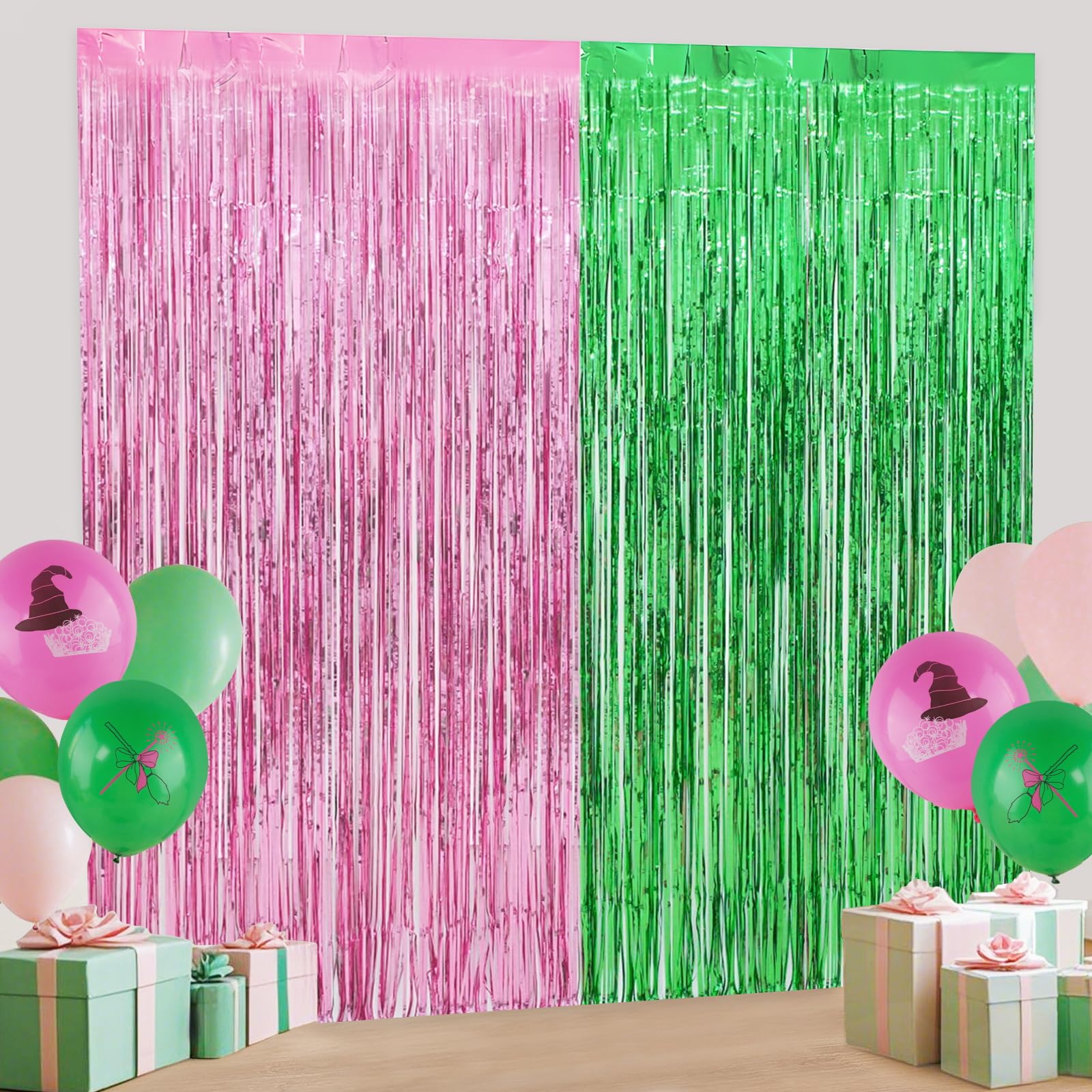 Rismise Witch Streamer CORNET 4 Pack Pink Green Witch Photo Streamers ...