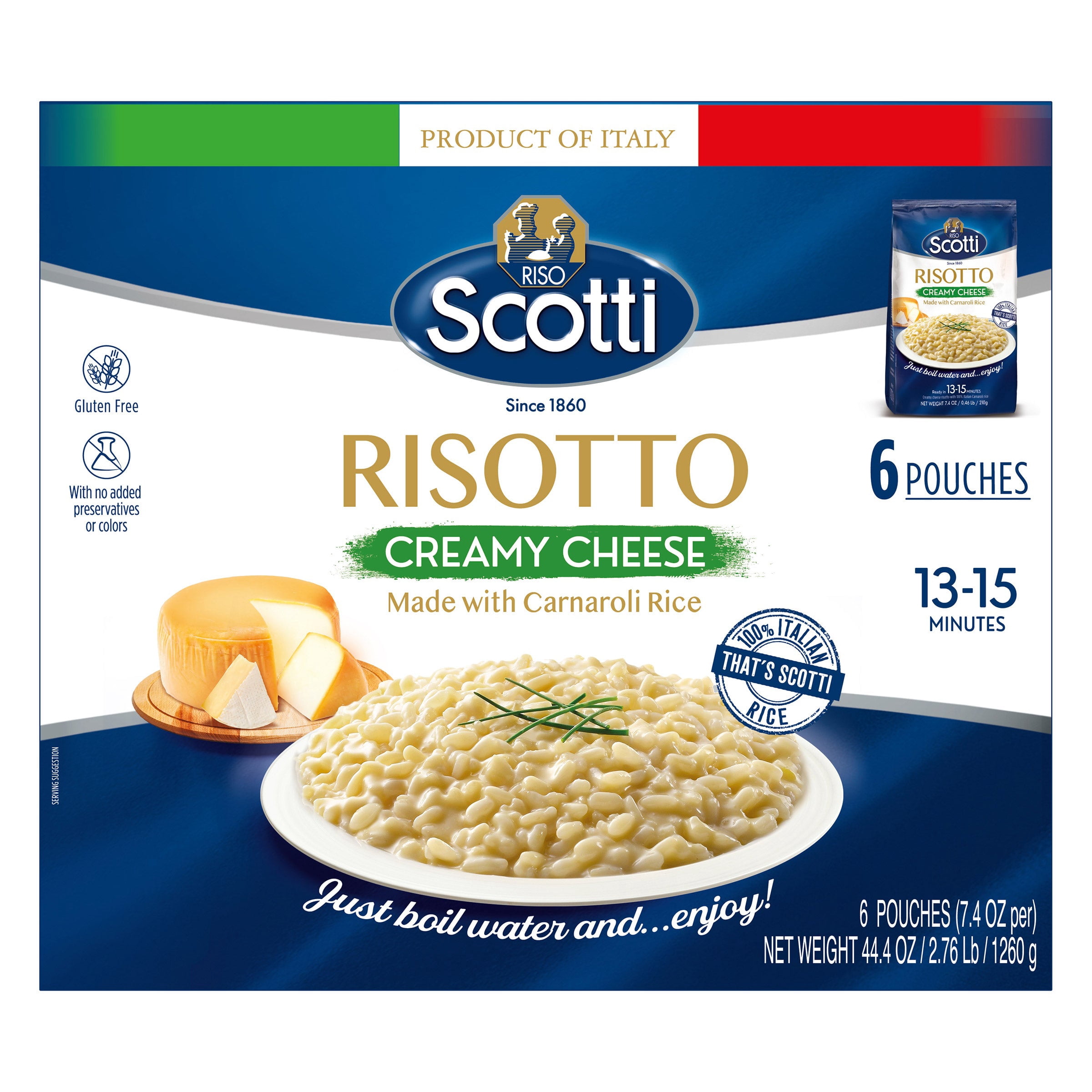 Riso Scotti Risotto Creamy Cheese – 6 Pouches (7.04 oz Each) - Walmart.com