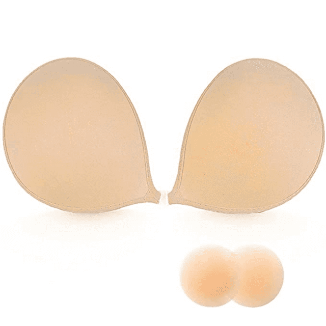Risque Strapless Adhesive Bra - Backless with Reusable Silicone Nipple Covers C-cup 32/70C 34 ...