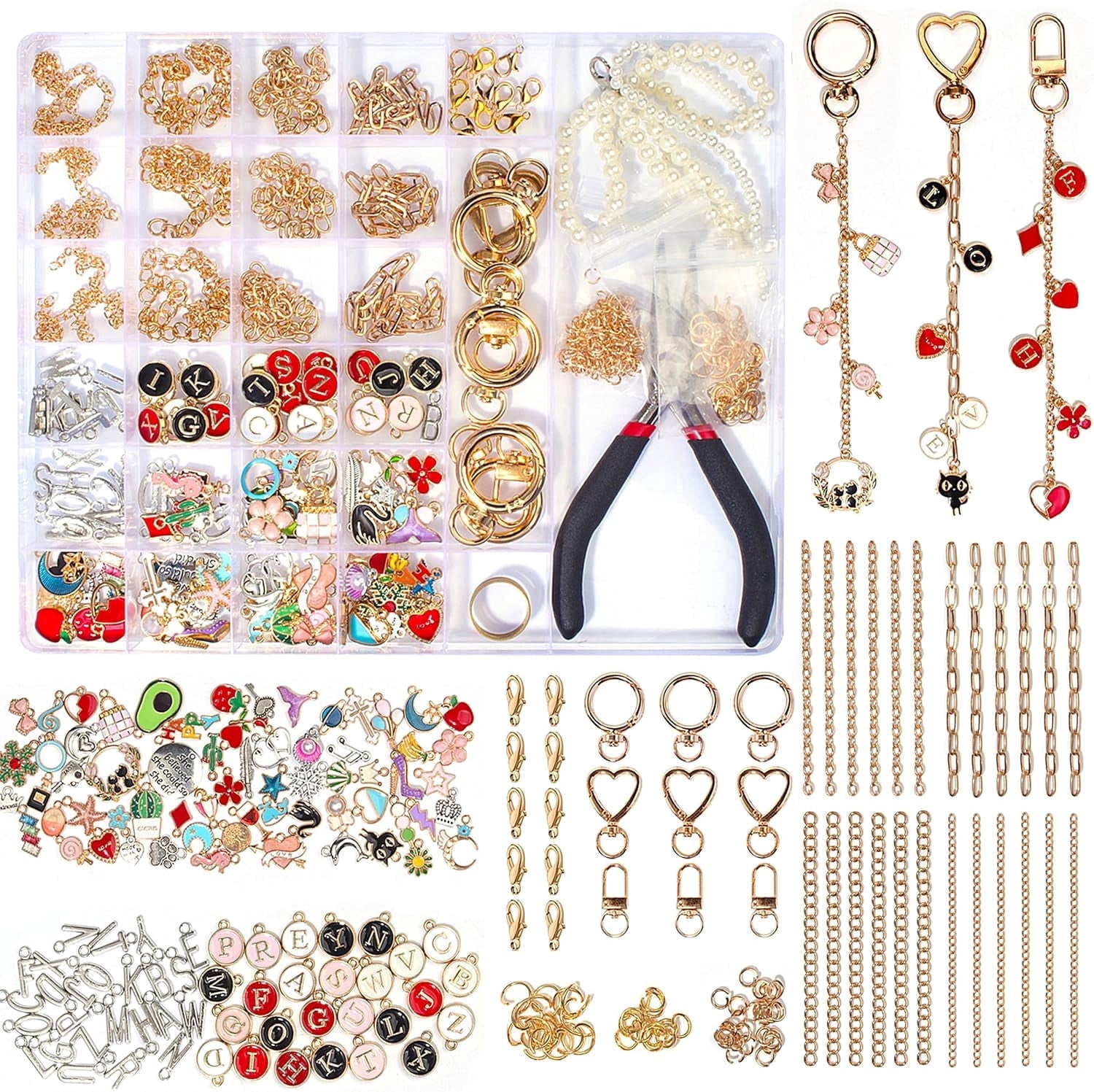 Ristpal 314-Piece DIY Lip Gloss Keychain Craft Kit - Complete Supplies ...