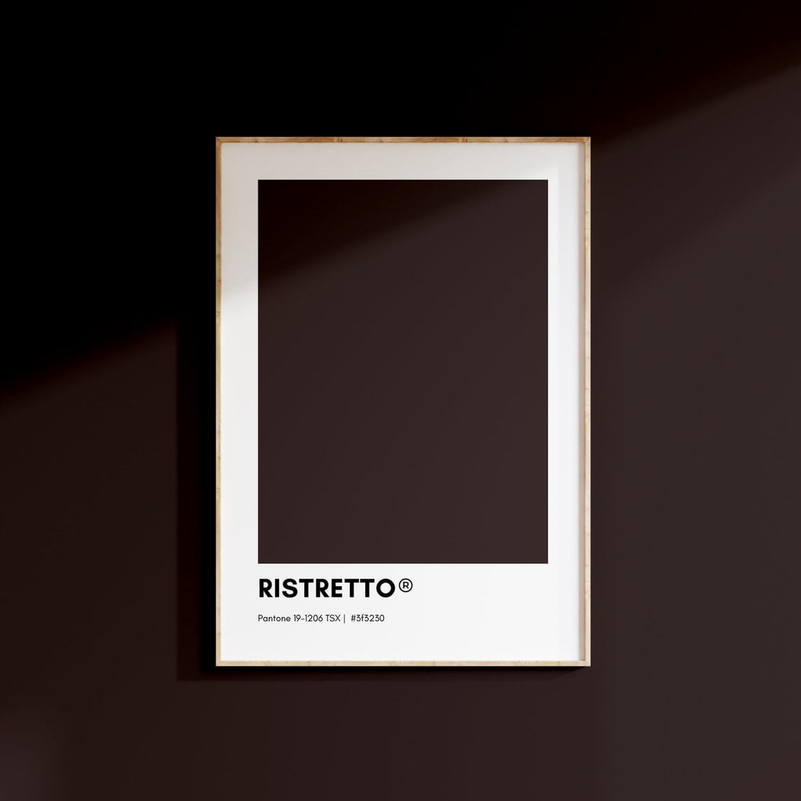 Ristretto Pantone, Coffee Pantone Print Poster, Black Pantone Wall Art ...