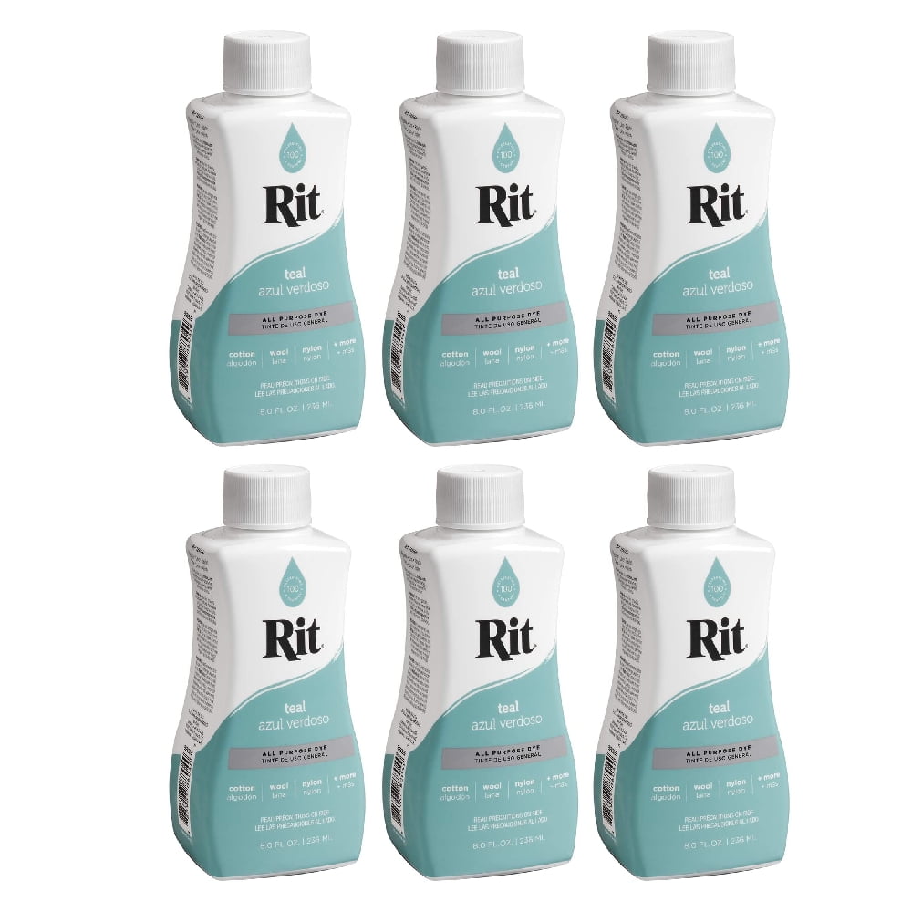 Rit All Purpose Liquid Dye 8 Ounce Teal, 6 Pack - Walmart.com