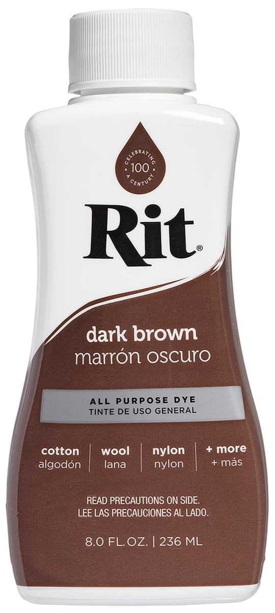 Rit All Purpose Liquid Dye, Dark Brown, 8 fl. oz. - Walmart.com