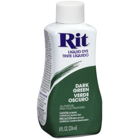 Rit Versatile Dark Green Liquid Dye, 8 fl oz, 2 pack, Ideal for Fabric ...