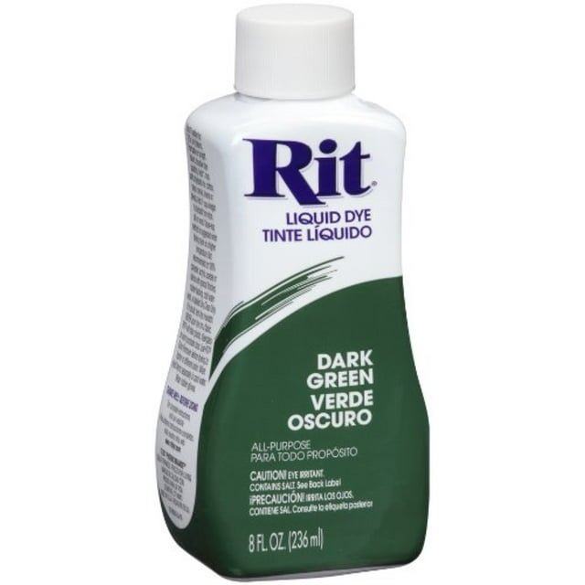 Rit Versatile Dark Green Liquid Dye, 8 fl oz, 2 pack, Ideal for Fabric ...