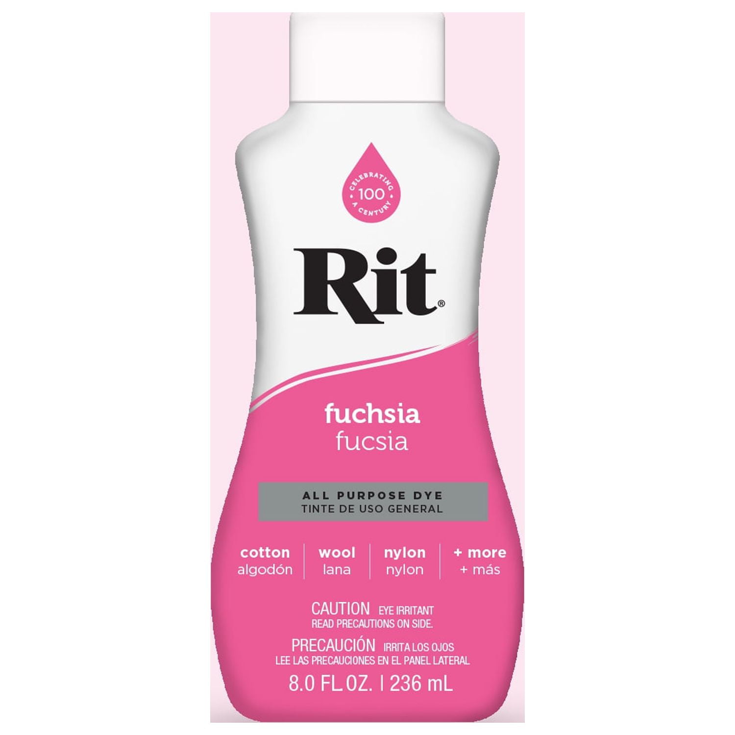 Rit Fuchsia All Purpose Liquid Dye, 8oz - Vibrant Color for Fabrics and ...