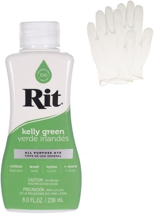 Rit All Purpose Liquid Dye, Kelly Green with Gloves, 8 fl. oz - Walmart.com