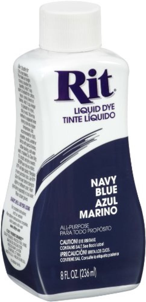Rit All-Purpose Liquid Dye, Navy Blue, 8 fl oz (3 pack) (Bundle ...