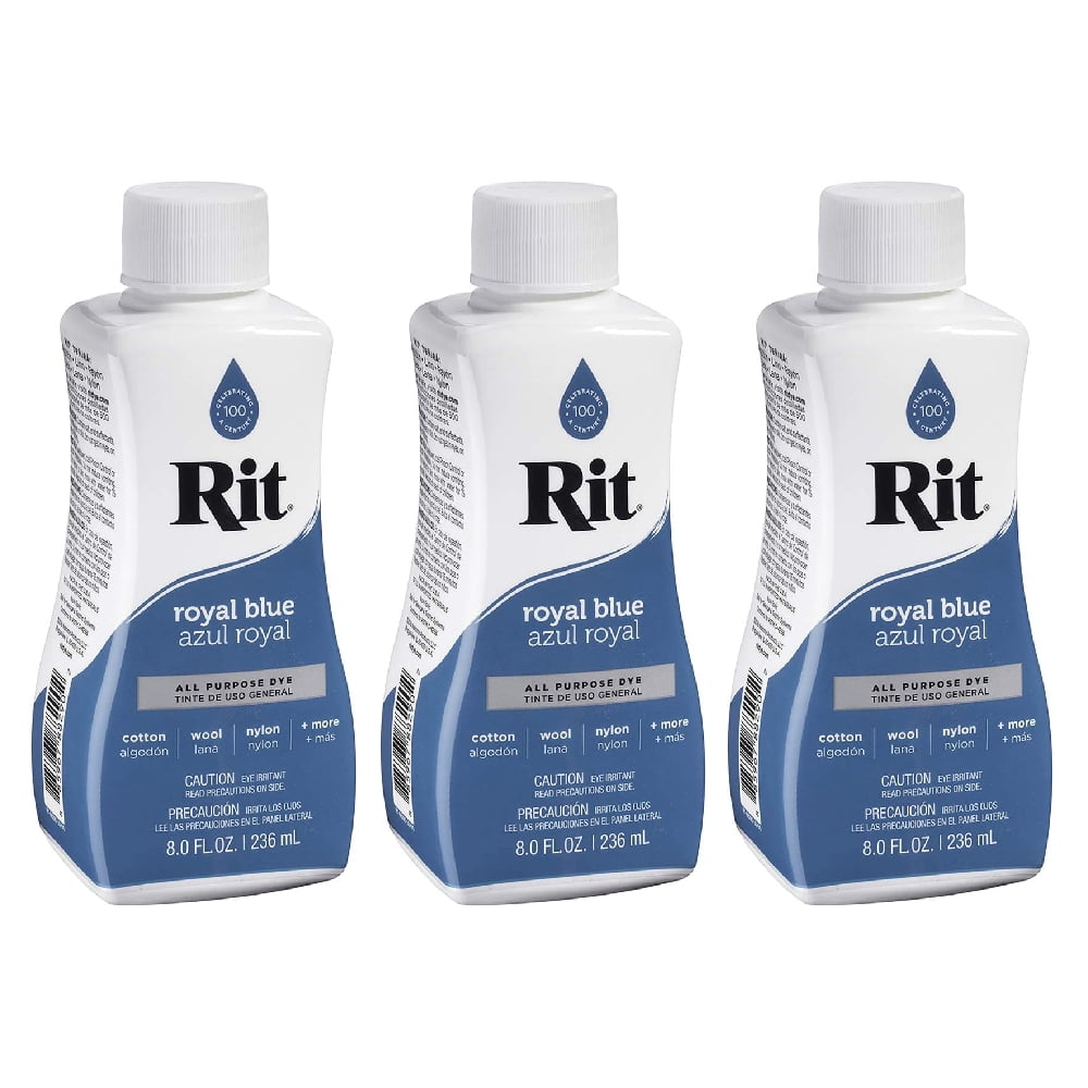 Rit All Purpose Liquid Dye Royal Blue 8 oz, 3 Pack - Walmart.com