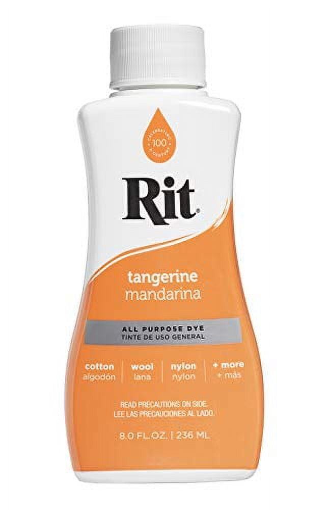 Rit Versatile All-Purpose Liquid Dye Tangerine - Non-Toxic, Perfect for ...