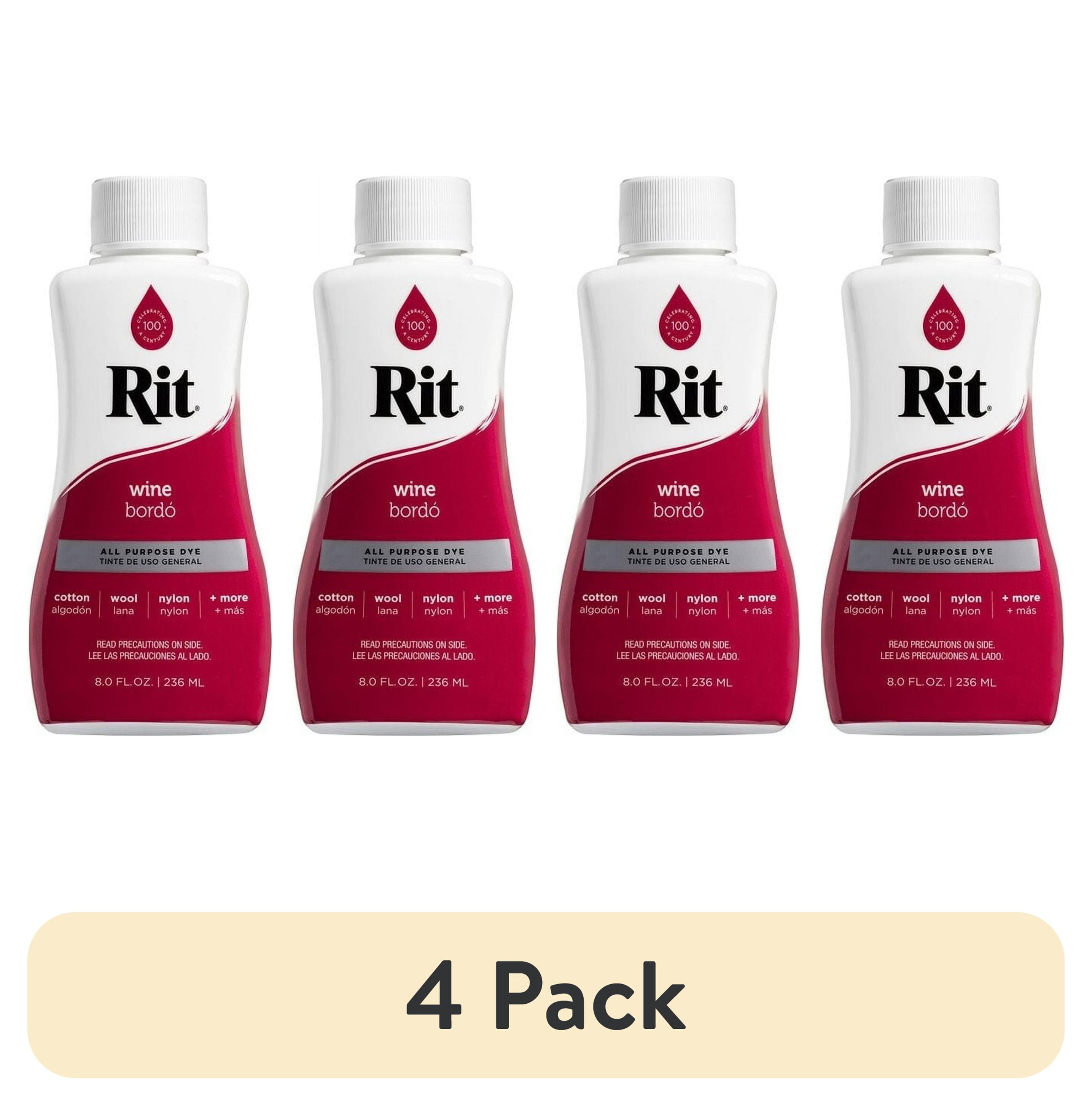 (4 pack) Rit, All Purpose Liquid Dye, Wine, 8 fl oz - Walmart.com