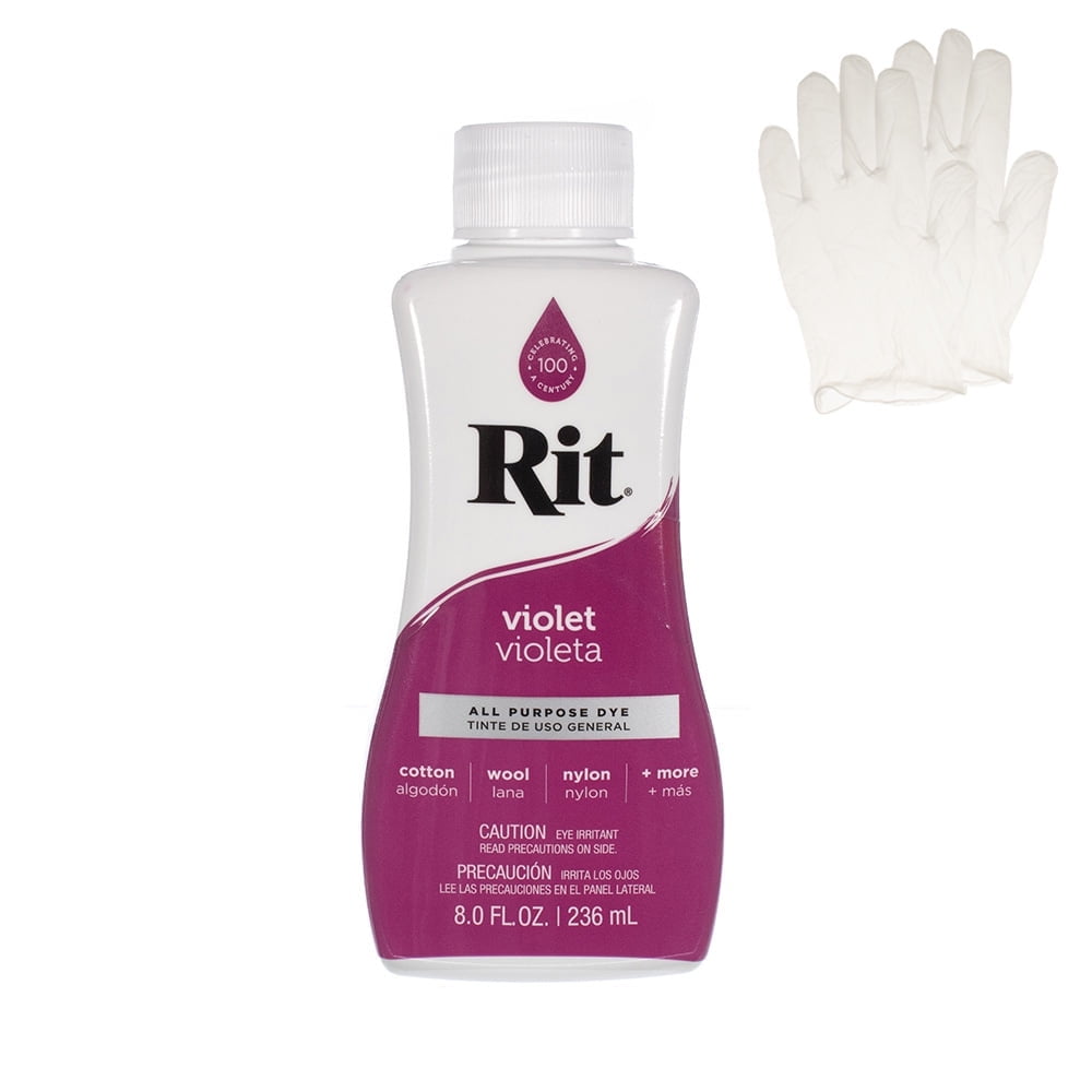 Craft County, Liquid Fabric Dye, Violet 8 fl oz, Gloves Included ...
