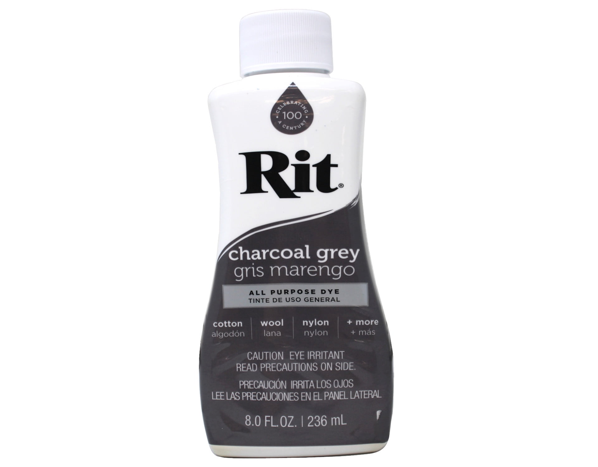 Rit All-Purpose Permanent Charcoal Grey Liquid Dye for Cotton, 8 fl oz ...
