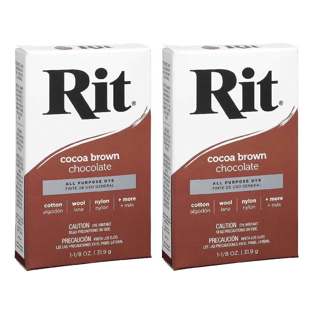 Rit All-Purpose Powder Dye, Cocoa Brown, 1.125 oz (2 pack) - Walmart.com