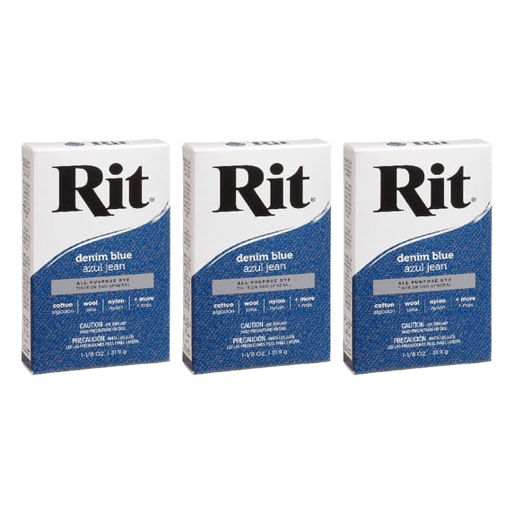 Rit All Purpose Powder Dye 1-1/8 oz Denim Blue, 3 Pack - Walmart.com
