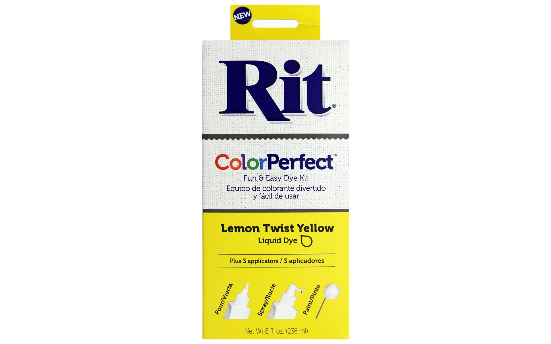 Rit Color Perfect Fabric Dye, Lemon Twist Yellow Multi-Colored ...
