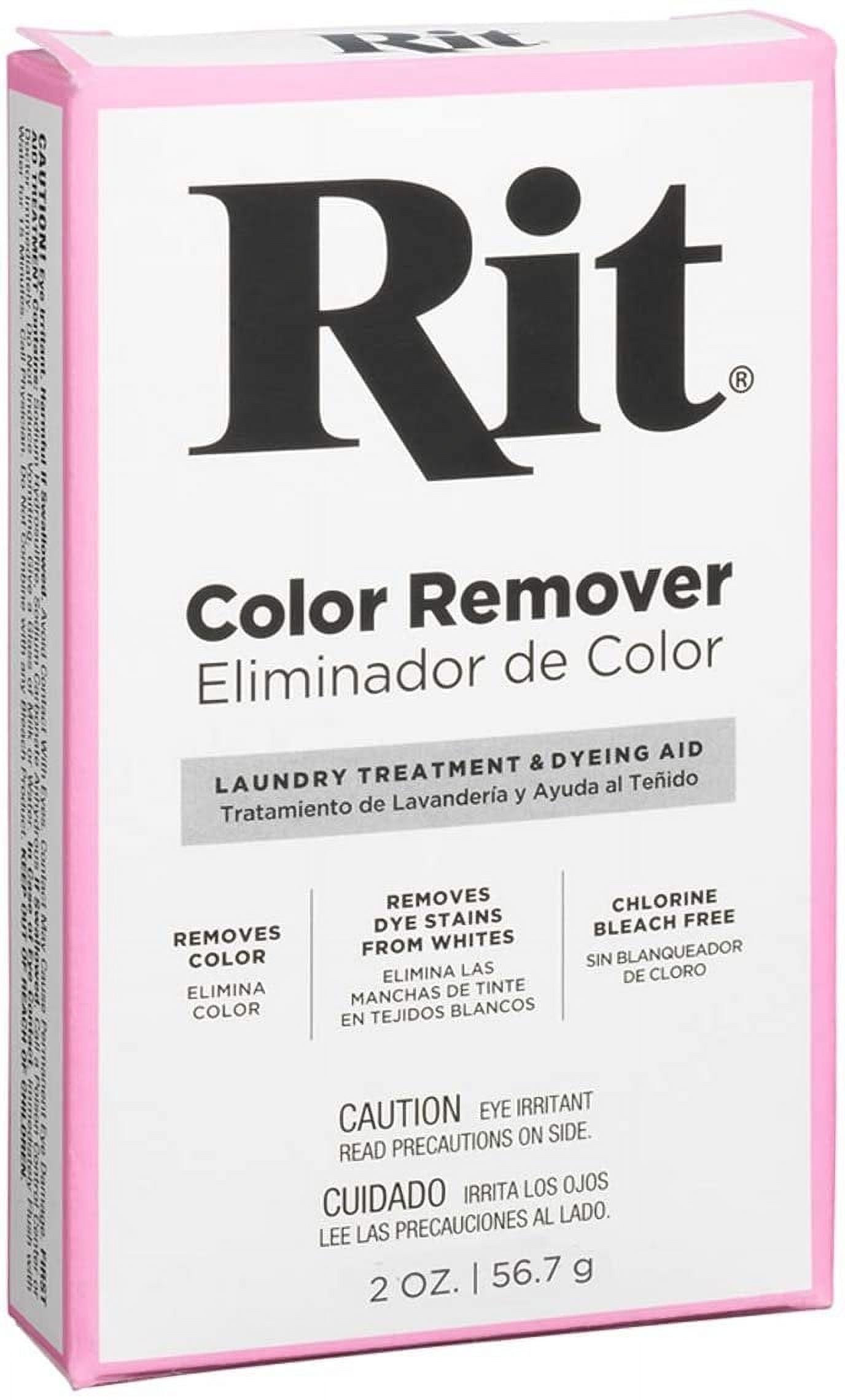 Rit, Color Remover Powder Laundry Treatment, 2 oz, Chlorine-Free ...