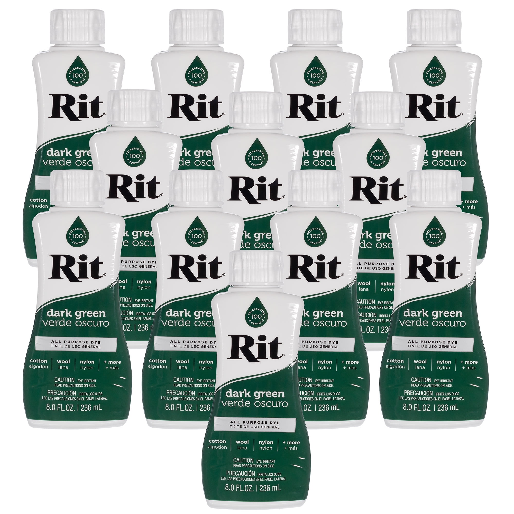 Rit Dye | All-Purpose 8 oz Liquid 12-Pack Case – Dark Green - Walmart.com
