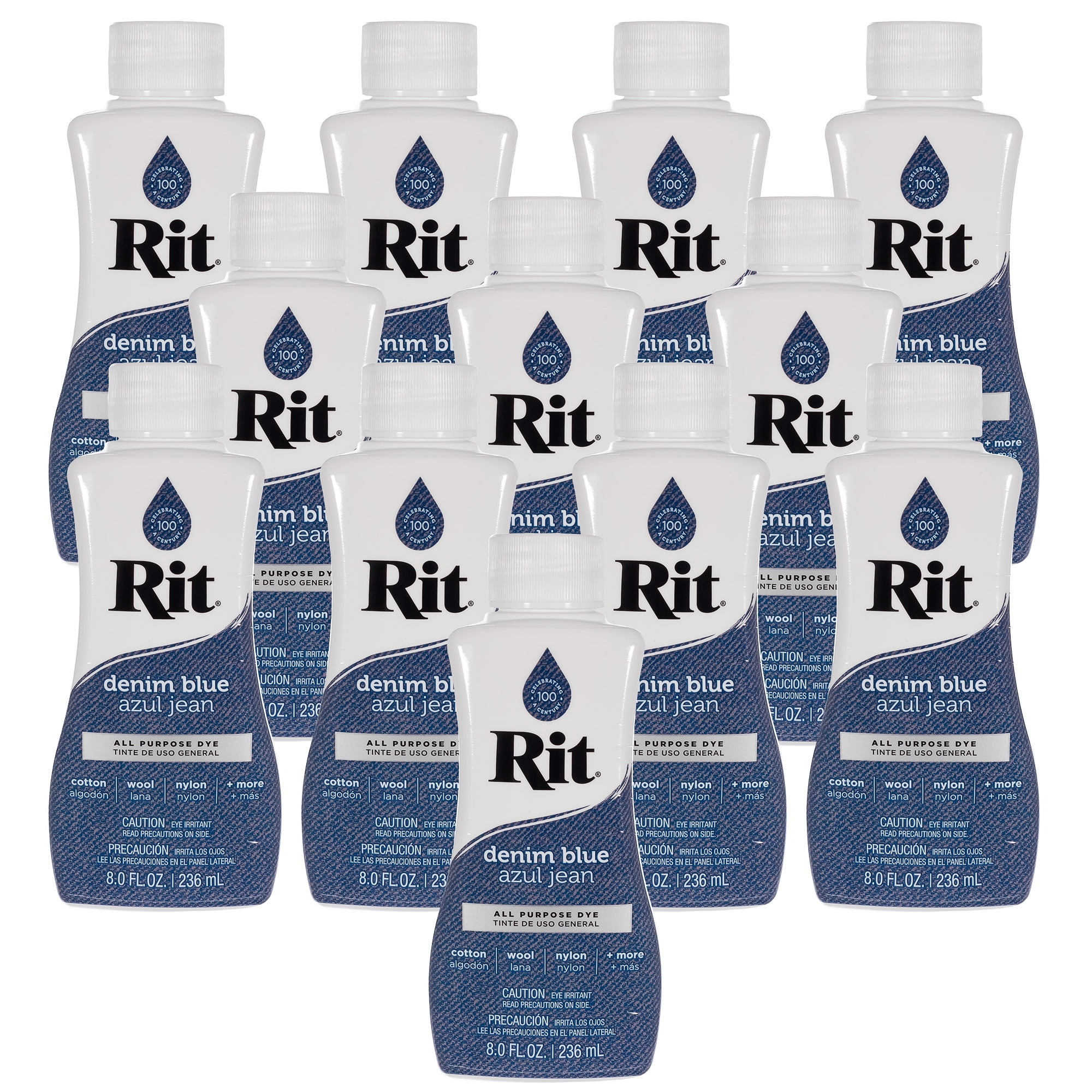 Rit Dye | All-Purpose 8 oz Liquid 12-Pack Case – Denim Blue - Walmart.com