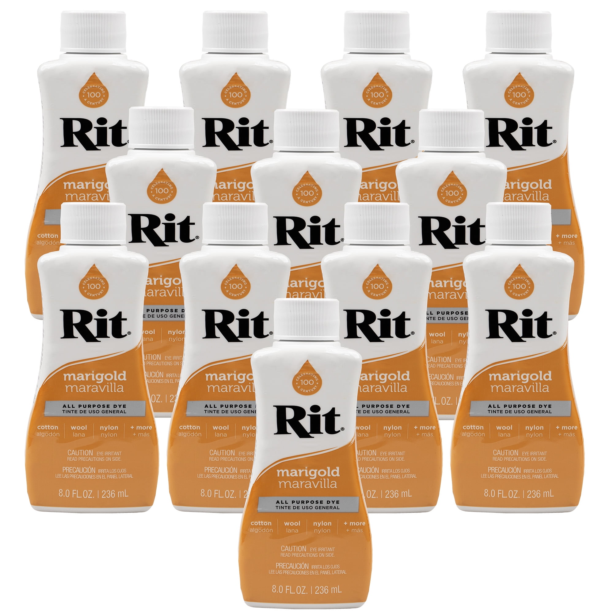 Rit Dye | All-Purpose 8 oz Liquid 12-Pack Case – Marigold - Walmart.com
