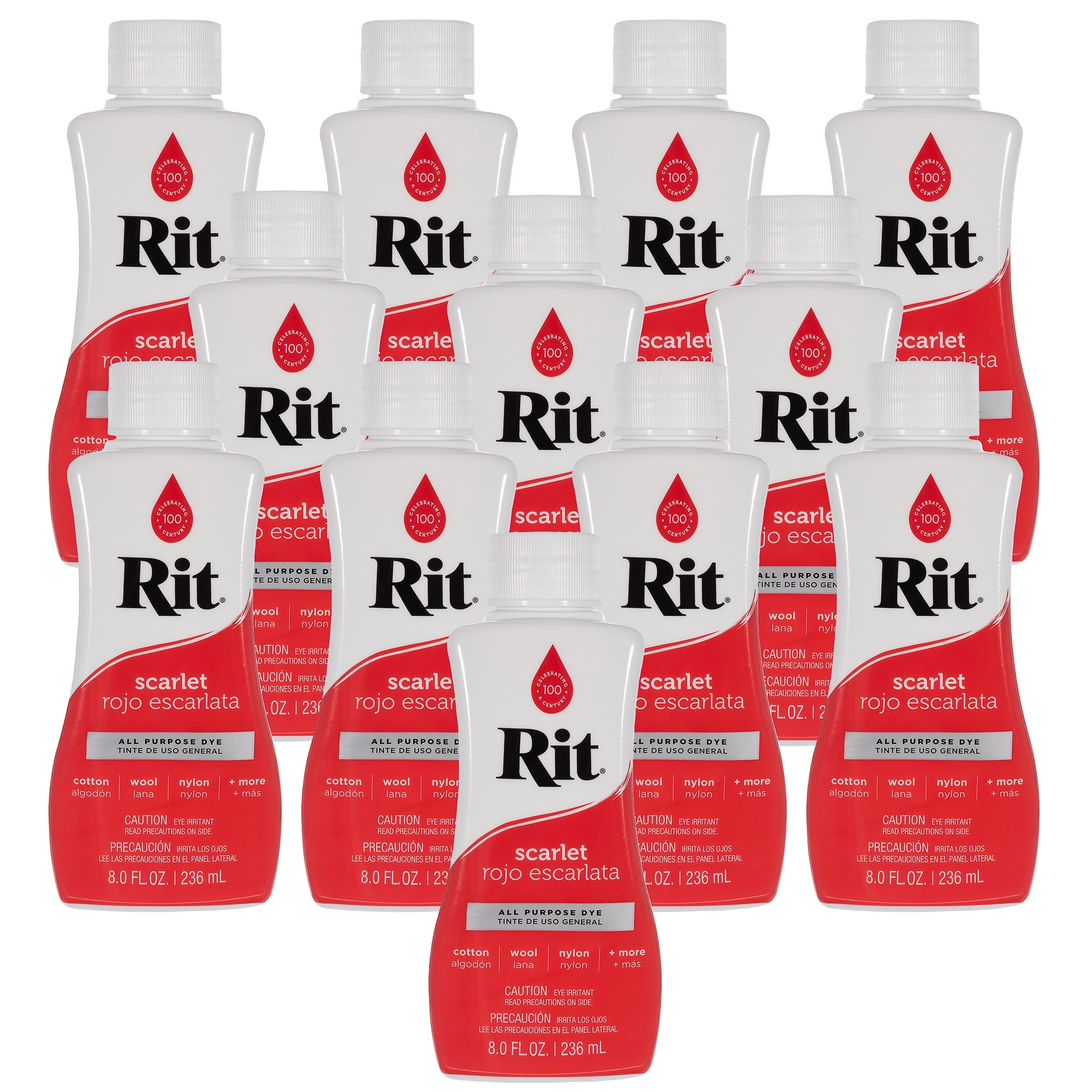 Rit Dye | All-Purpose 8 oz Liquid 12-Pack Case – Scarlet - Walmart.com