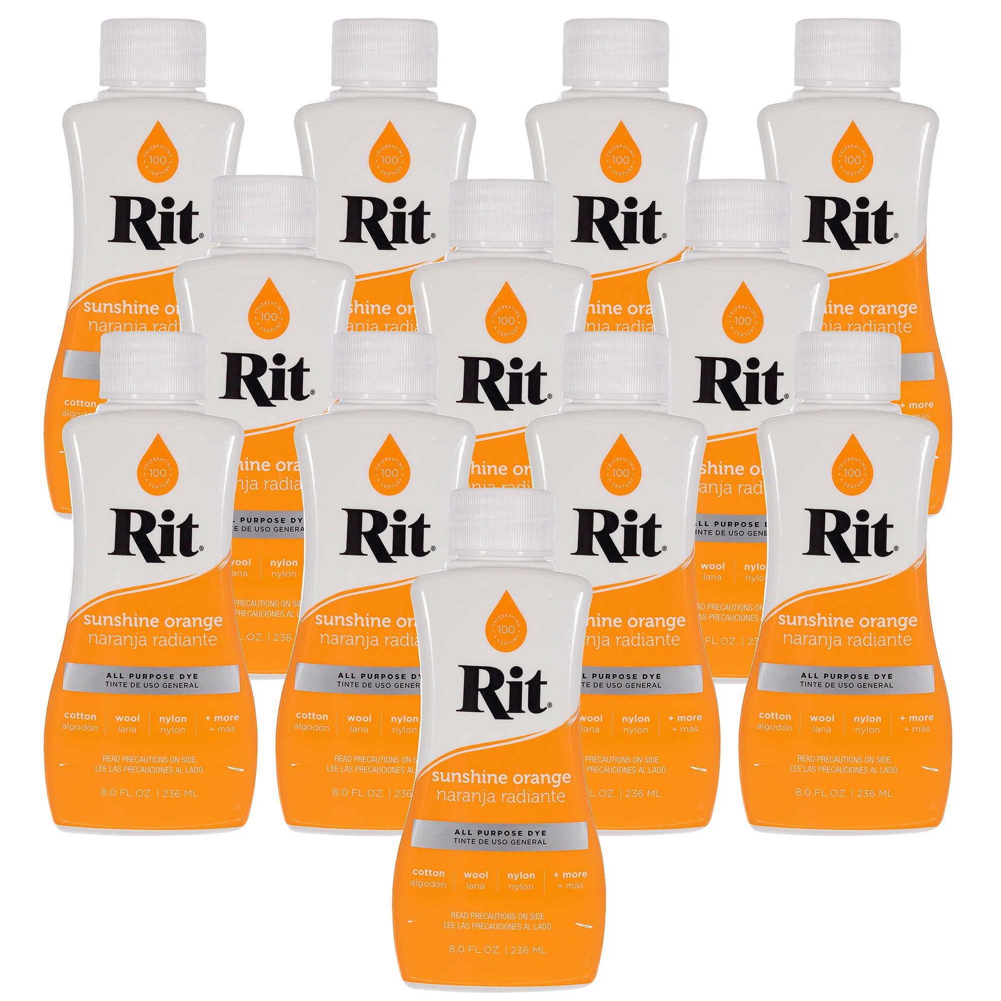 Rit Dye | All-Purpose 8 oz Liquid 12-Pack Case – Sunshine Orange ...