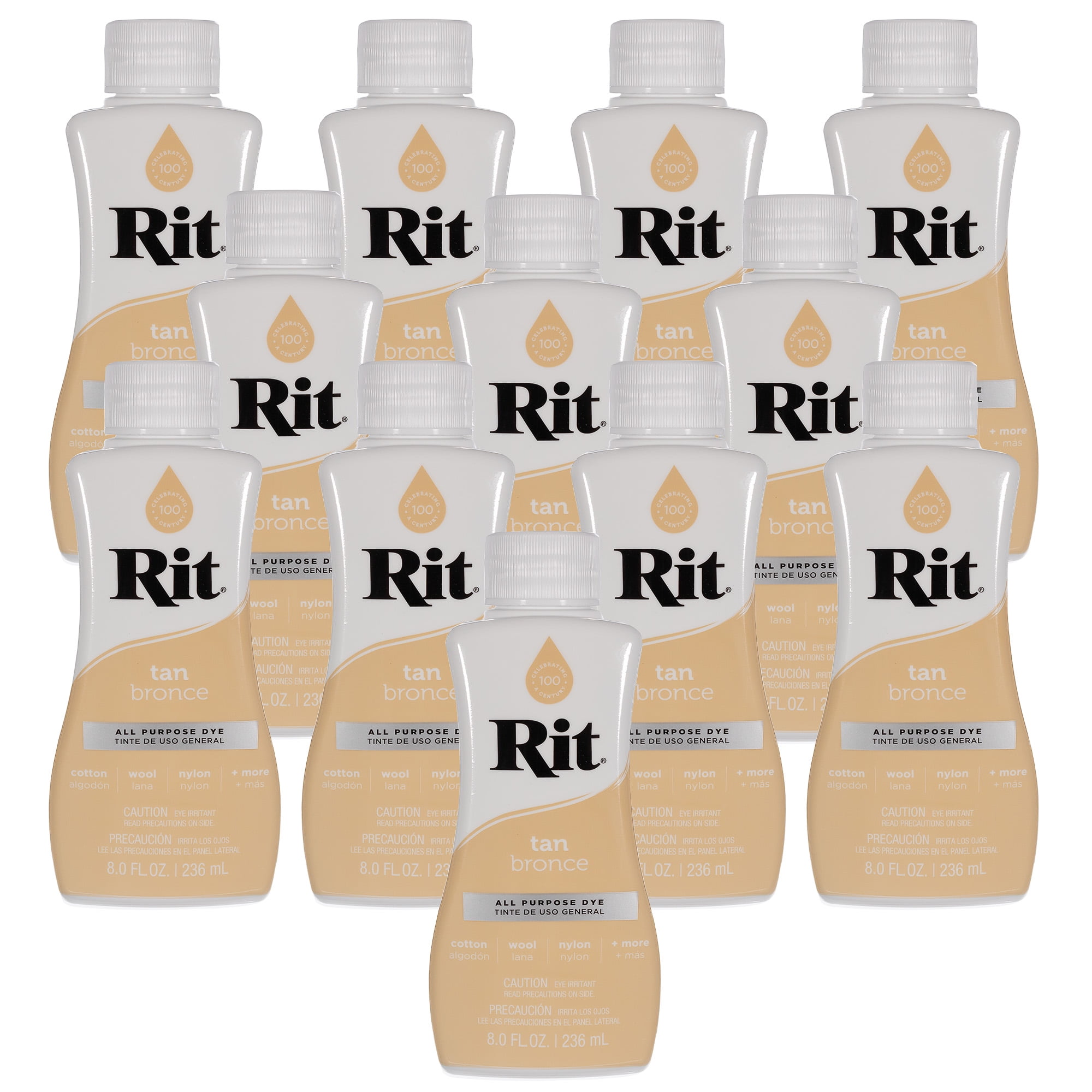 Rit Dye | All-Purpose 8 oz Liquid 12-Pack Case – Tan - Walmart.com