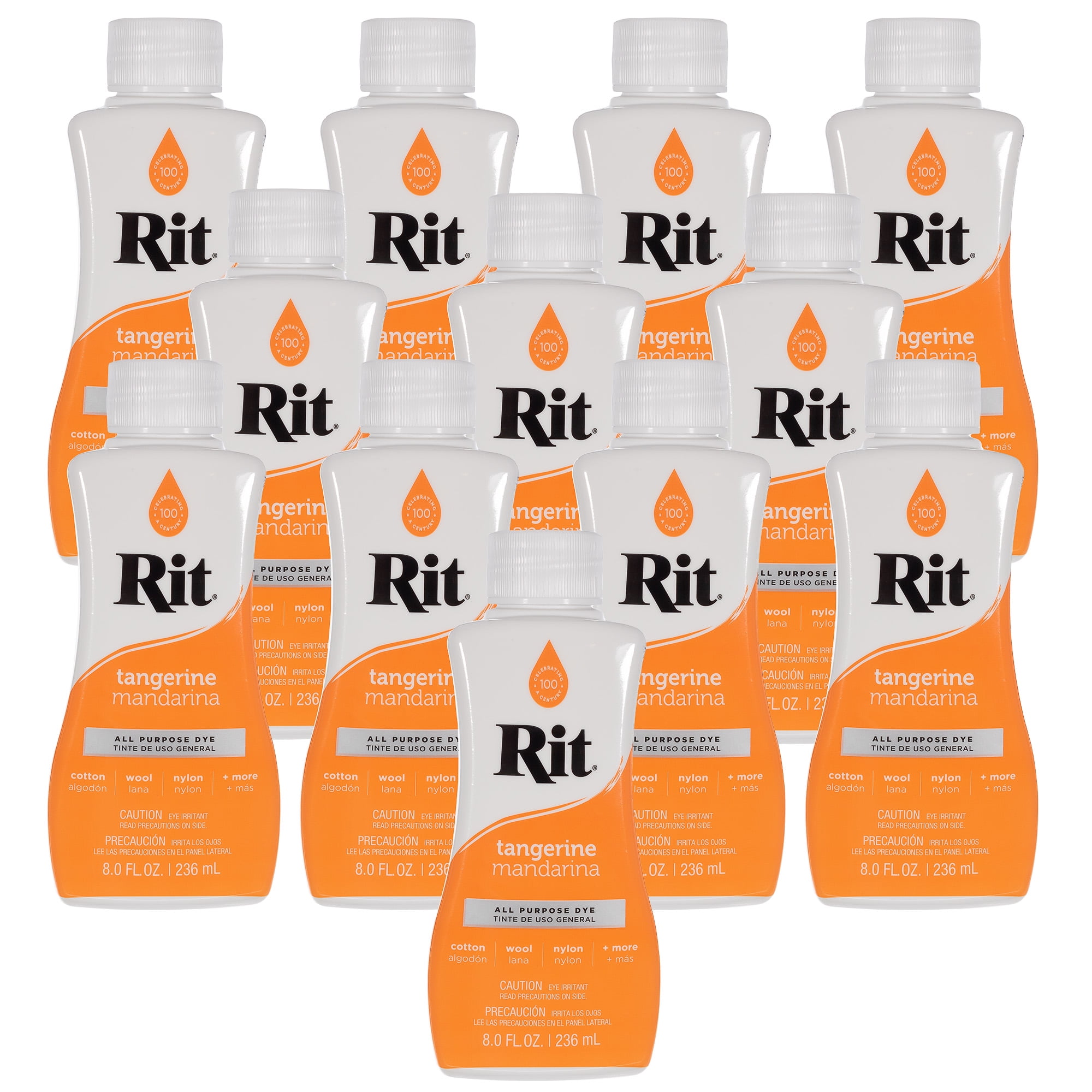 Rit Dye | All-Purpose 8 oz Liquid 12-Pack Case – Tangerine - Walmart.com