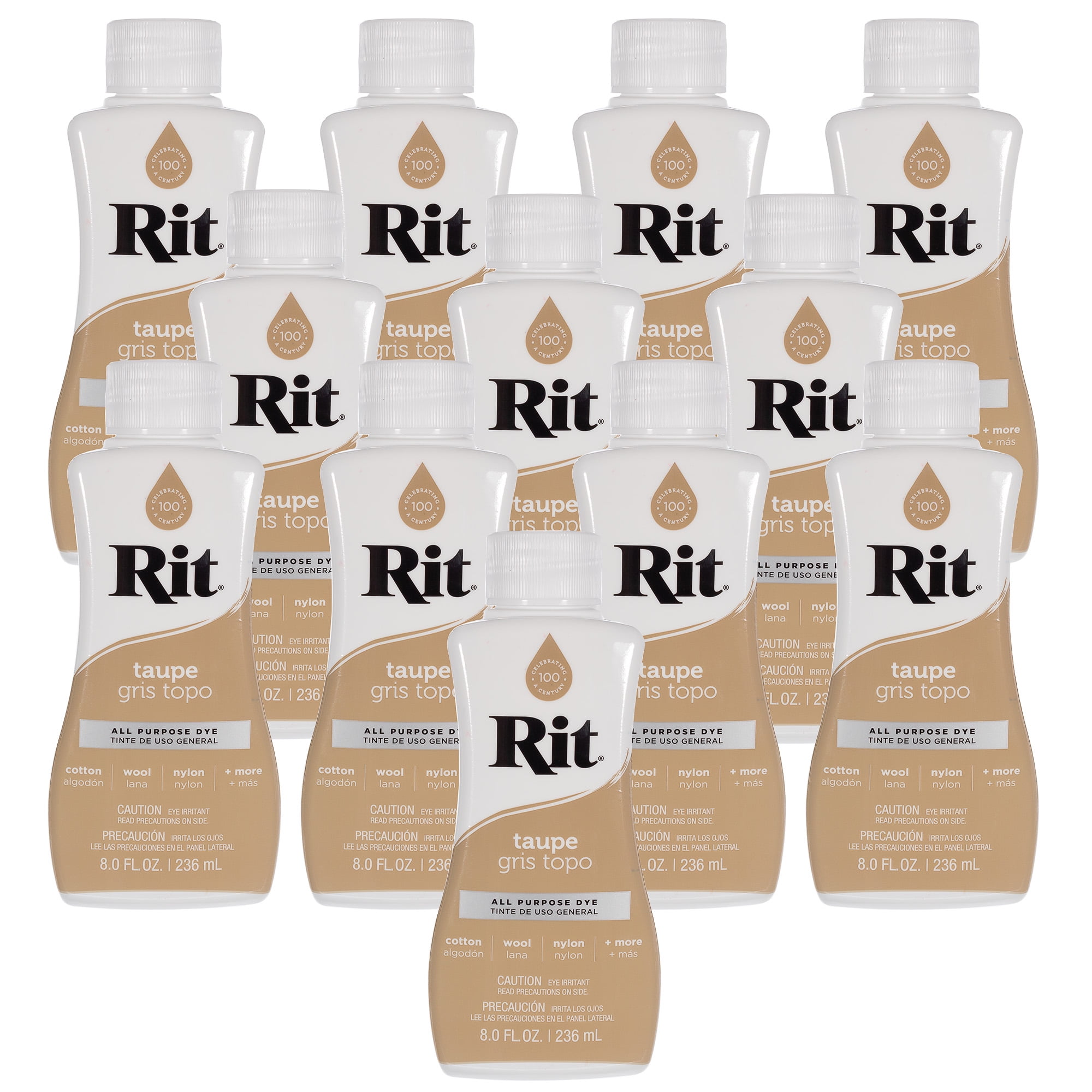 Rit Dye | All-Purpose 8 oz Liquid 12-Pack Case – Taupe - Walmart ...