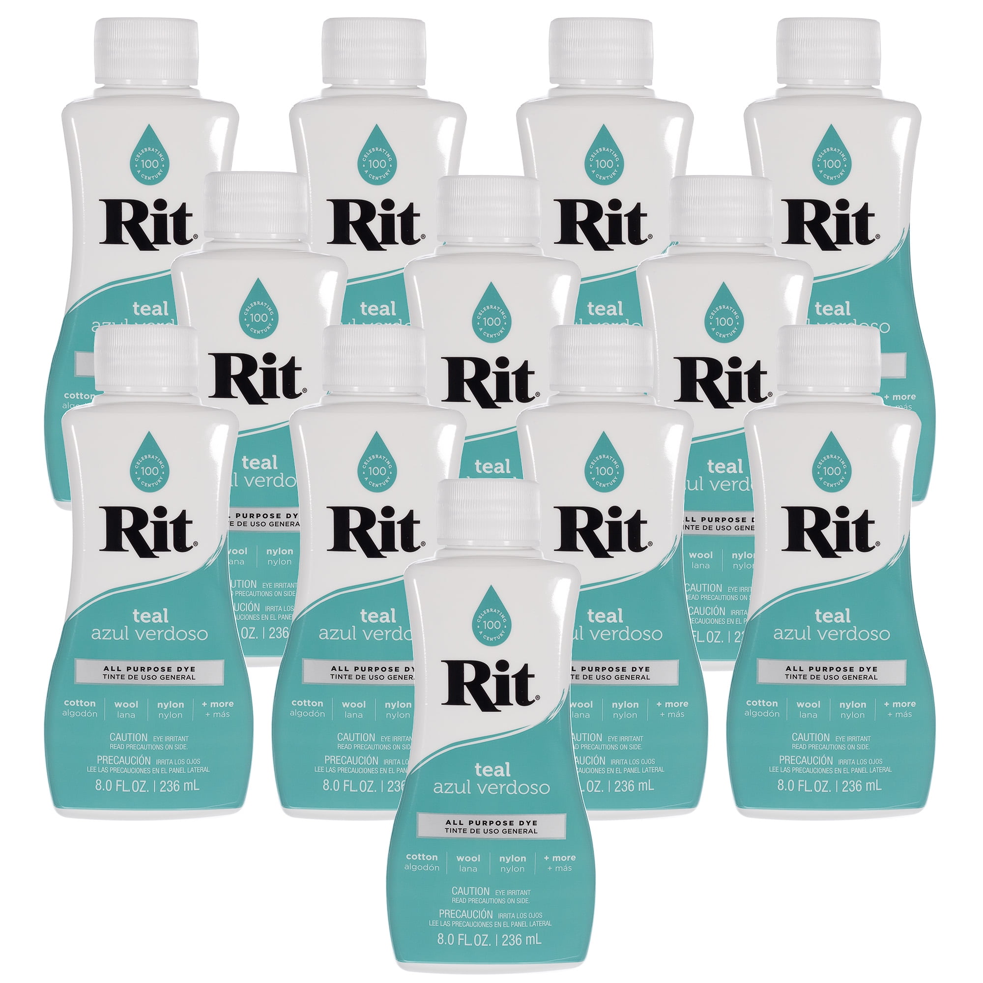 Rit Dye | All-Purpose 8 oz Liquid 12-Pack Case – Teal - Walmart.com