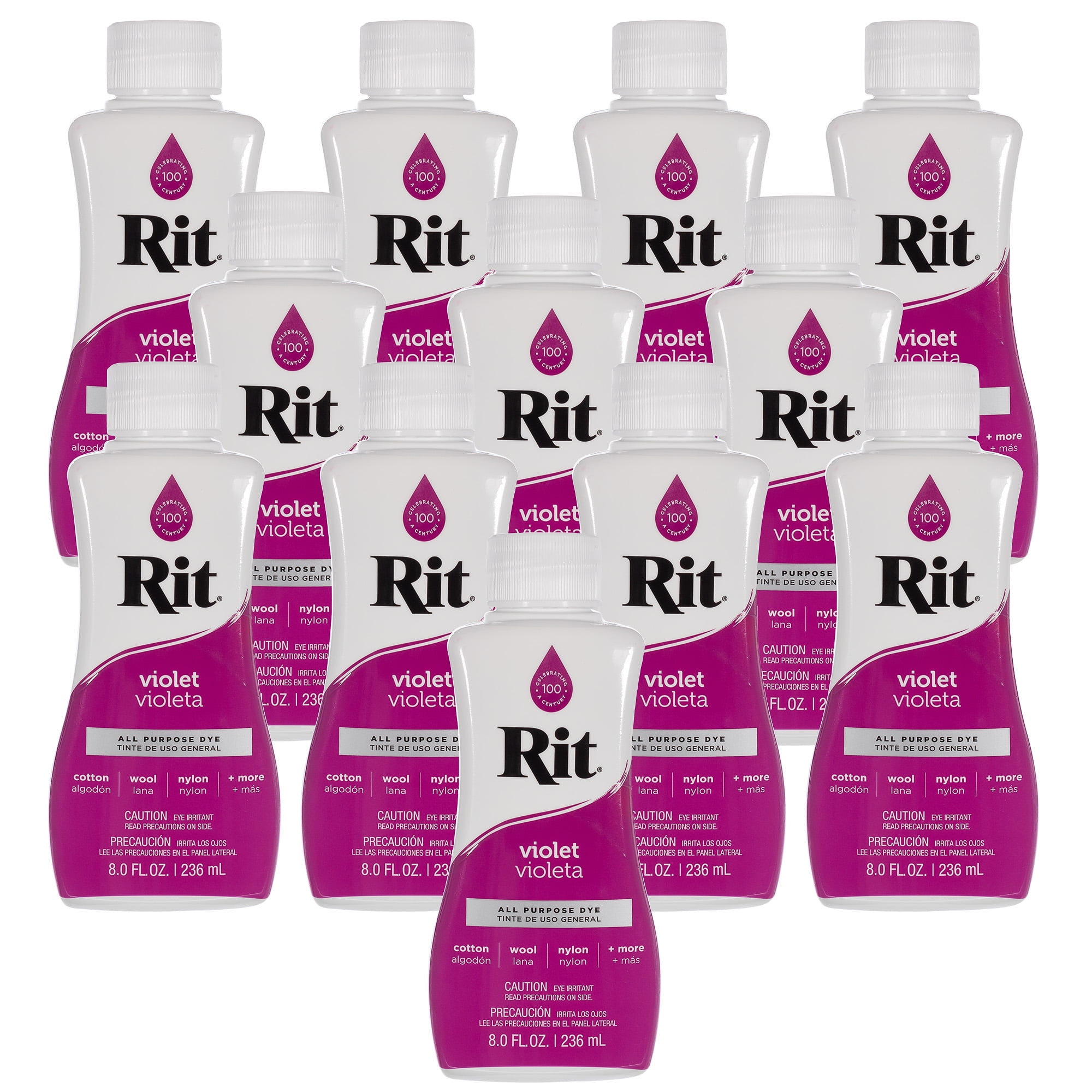 Rit Dye | All-Purpose 8 oz Liquid 12-Pack Case – Violet - Walmart.com