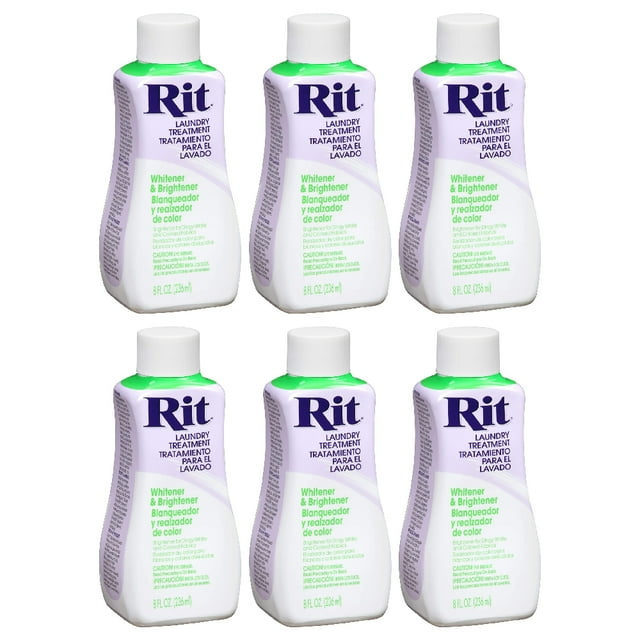 Rit Dye Laundry Treatment Whitener and Brightener 8 oz, 6 Pack ...