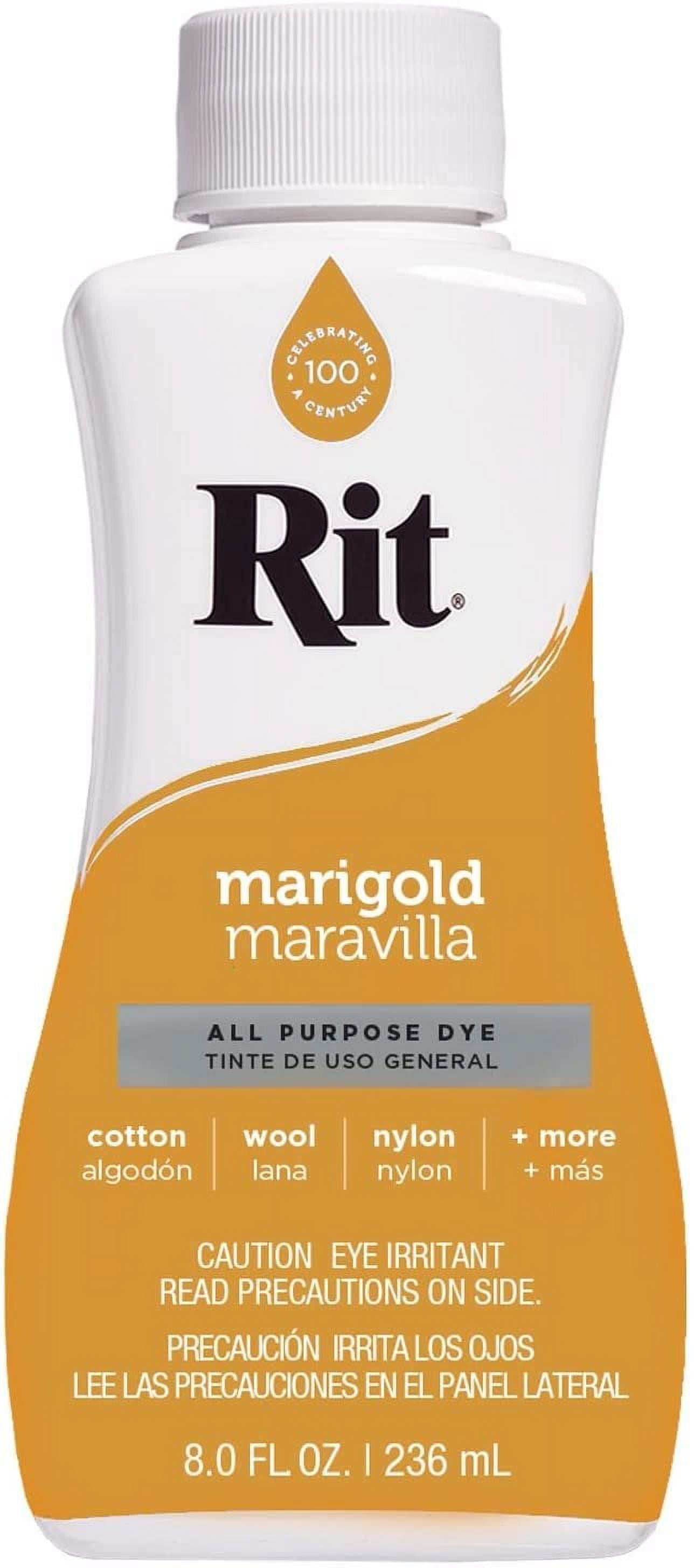 NAKOMA PRODUCTS Rit Dye Liquid 8oz, Marigold Fabric Dye for Cotton ...