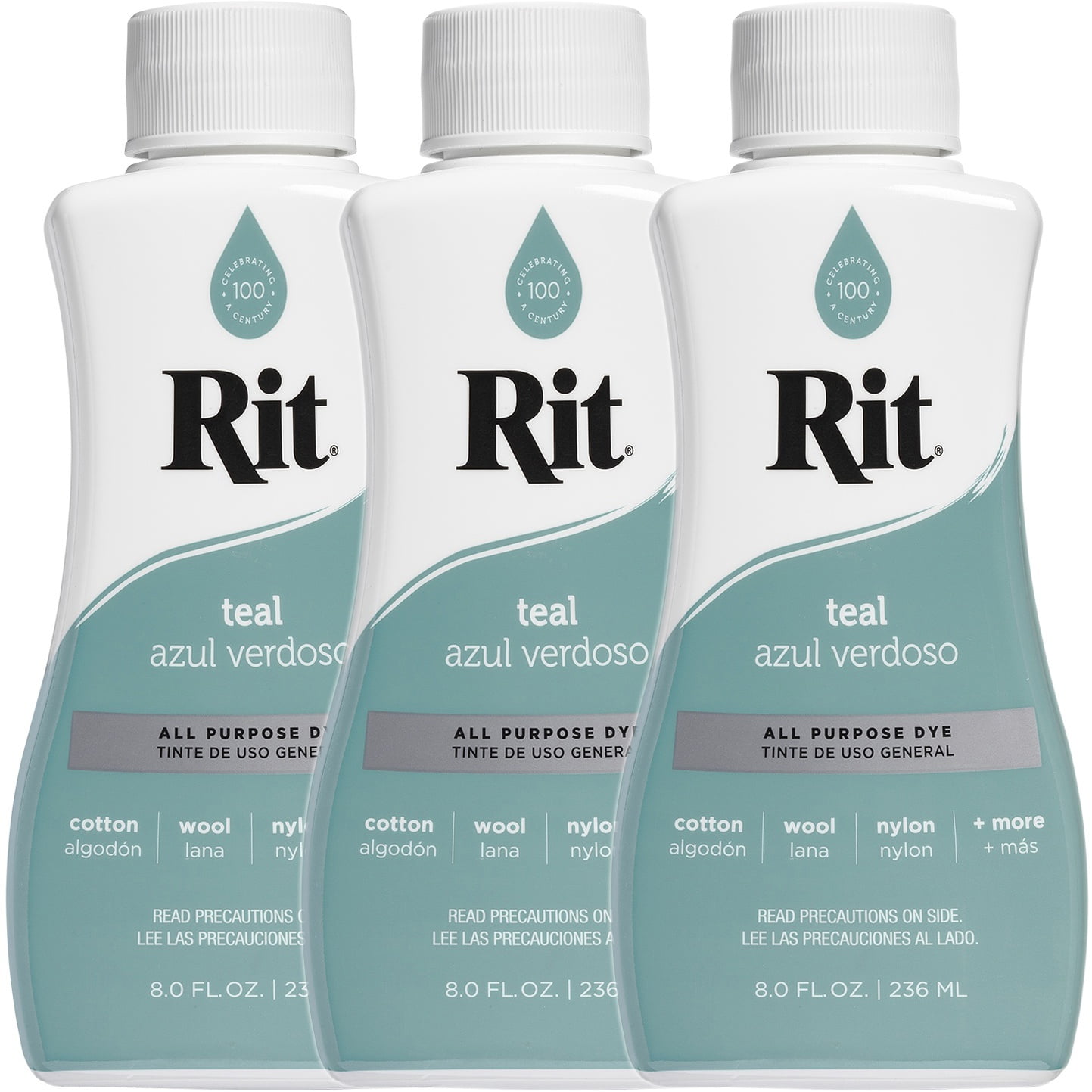 Rit Dye Liquid 8oz-Teal -Multipack Of 3 - Walmart.com