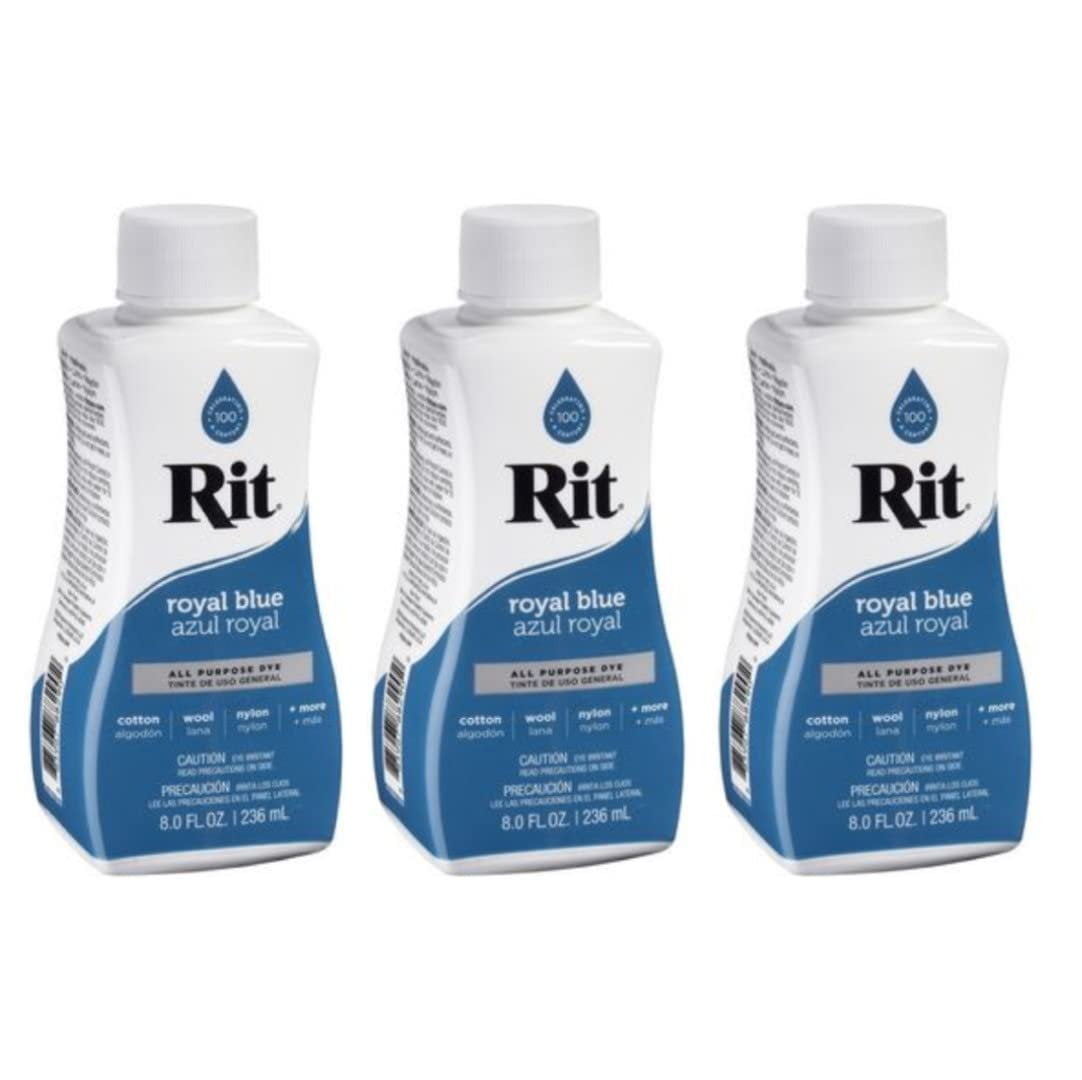 Rit Dye Liquid Dye, 8 fl oz, Royal Blue, 3-Pack - Walmart.com