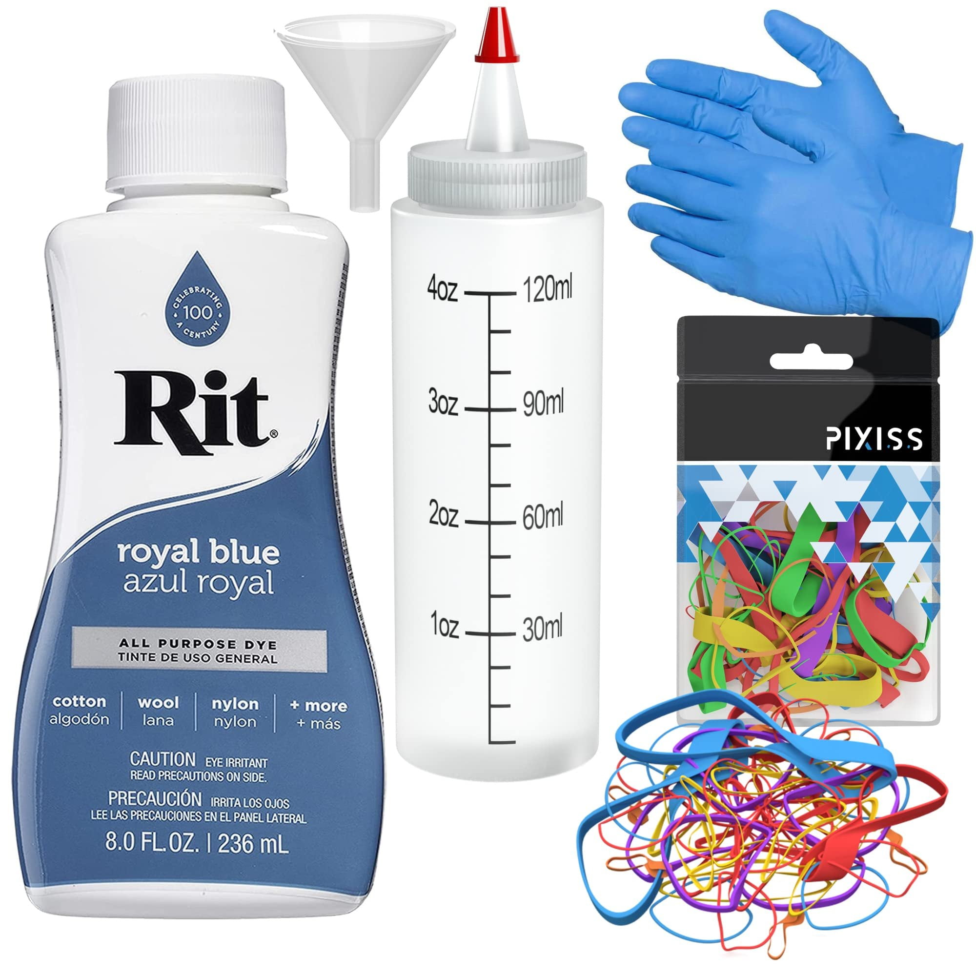 Rit Dye Liquid Royal Blue All-Purpose Dye 8oz, Pixiss Tie Dye ...