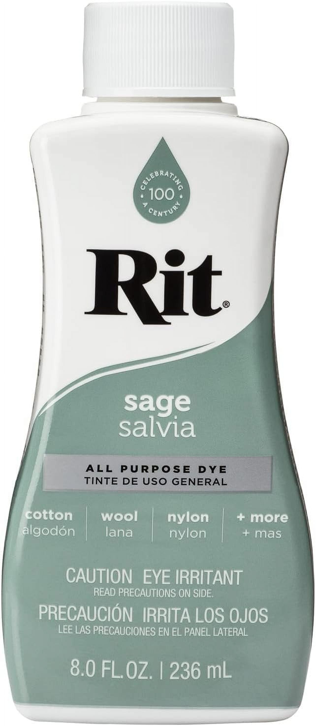 Rit Fabric Dye, Sage Green Liquid, Versatile Color for Cotton, Silk ...