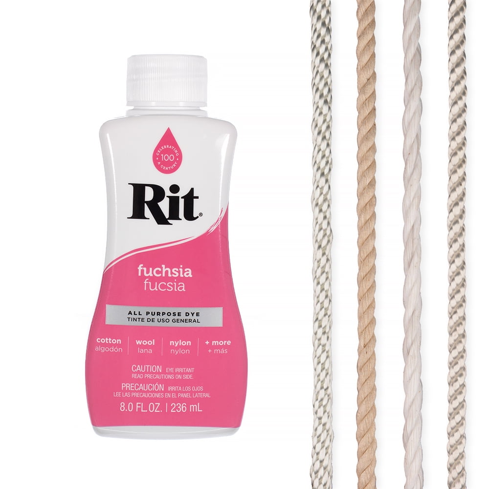 Rit Dye Liquid Sampler Kit- Wide Selection of Colors and Rope Samples ...