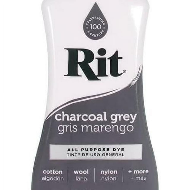 Rit Dye Liquid – Wide Selection Of Colors – 8 Oz. (Charcoal Grey ...