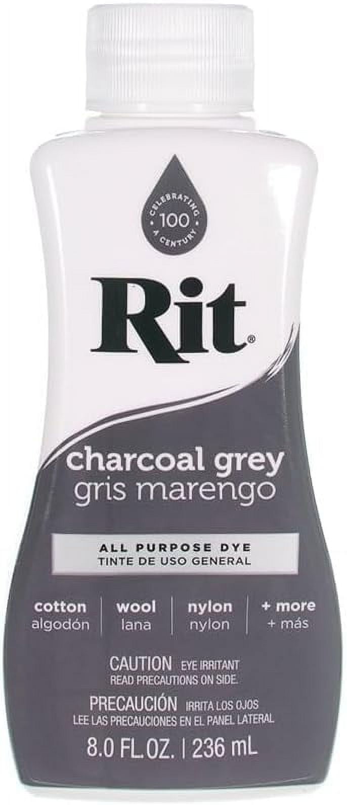 Rit Dye Liquid – Wide Selection Of Colors – 8 Oz. (Charcoal Grey ...