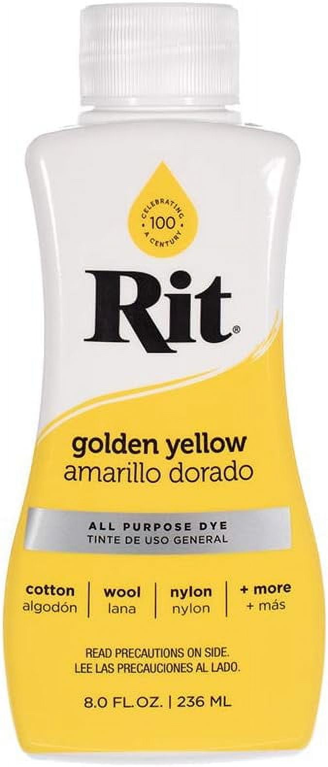 Rit Dye Liquid – Wide Selection Of Colors – 8 Oz. (Golden Yellow ...