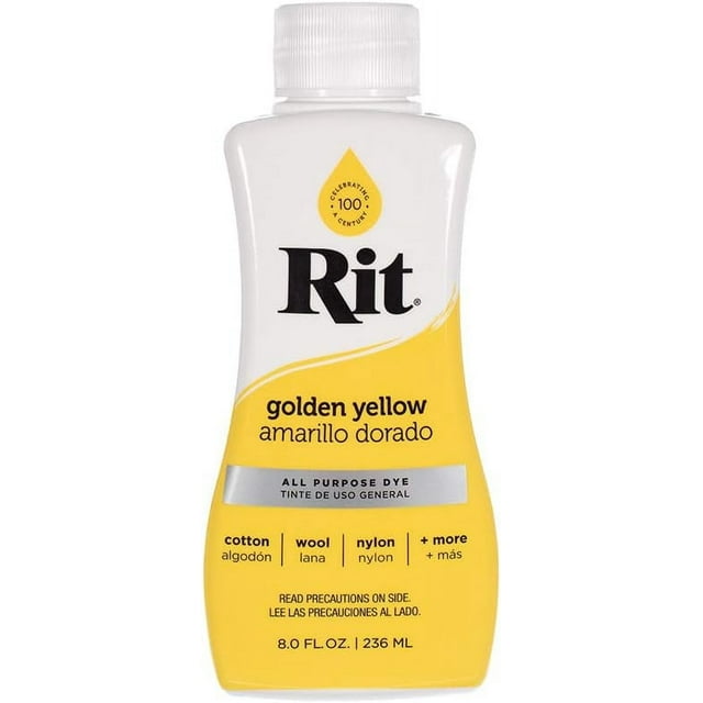 Rit Dye Liquid – Wide Selection Of Colors – 8 Oz. (Golden Yellow ...