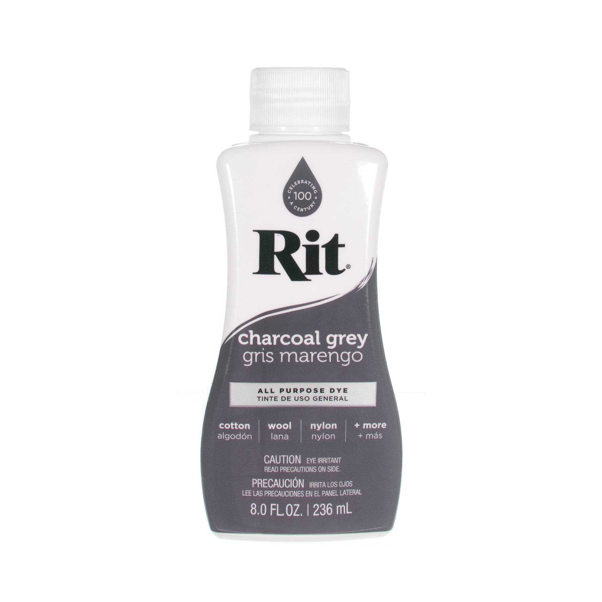 Rit Dye Liquid – Wide Selection of Colors – 8 Oz. (Charcoal Grey ...