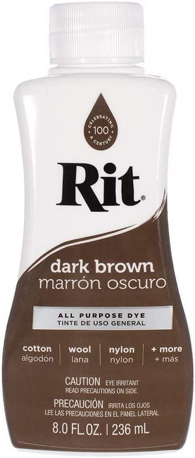Rit Dye Liquid – Wide Selection of Colors – 8 Oz. (Dark Brown ...
