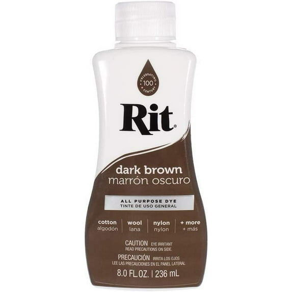 Rit Dye Liquid – Wide Selection of Colors – 8 Oz. (Dark Brown ...