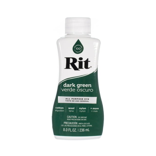 Rit Dye Liquid – Wide Selection of Colors – 8 Oz. (Dark Green ...