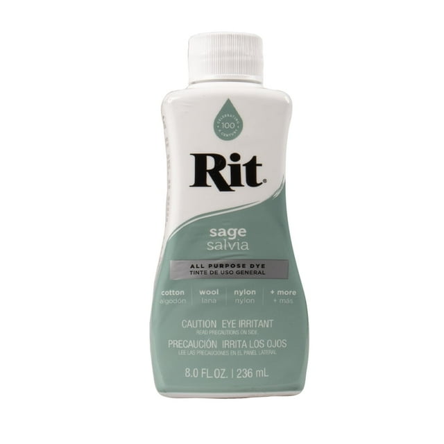 Rit Dye Liquid – Wide Selection of Colors – 8 Oz. (Sage) - Walmart.com