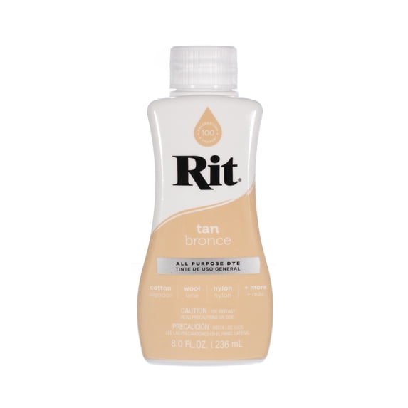 Rit Dye Liquid – Wide Selection of Colors – 8 Oz. (Tan) - Walmart.com
