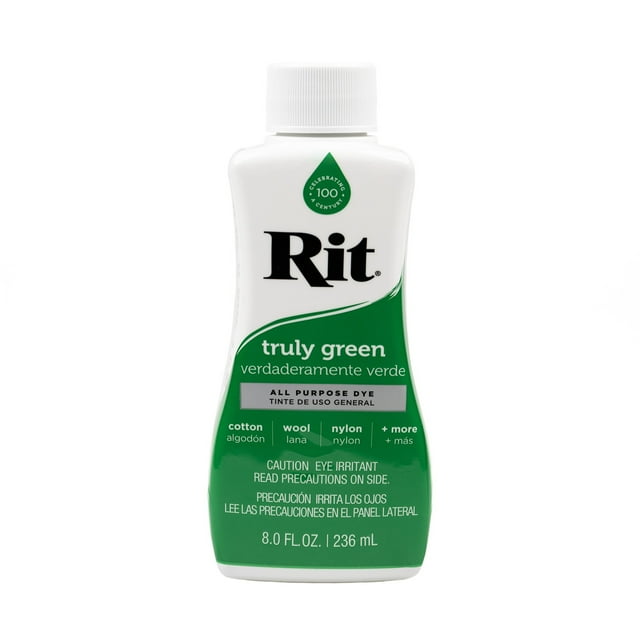 Rit Dye Liquid – Wide Selection of Colors – 8 Oz. (Truly Green ...